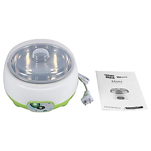 Yoghourt Machine, 1L Automatic Digital Yogurt Maker, Stainless Steel Liner Yogurt Maker Machine, Home DIY Yoghourt Container Yogurt Maker(Green)