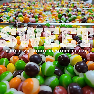 Crunchy Freeze-Dried Skittles Candy – Original Fruit Flavored Hard Candy Variety Pack – Hard Candy Bulk Pack Perfect for Snacking & Dessert Topping (8 oz) – Colorful, Fun, Gluten-Free Mixed Candy