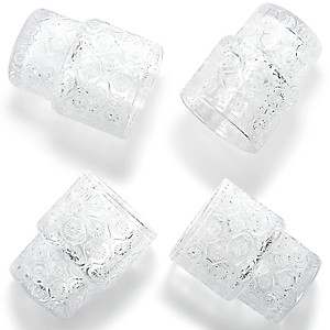 AVLA 8 Pack Vintage Drinking Glassware, 7 oz Romantic Water Juice Glass Tumbler Cup, Clear Stackable Coffee Cocktail Bar Drinkware for Beverages, Tea, Milk, Yogurt, Whiskey, Embossed Floral Pattern