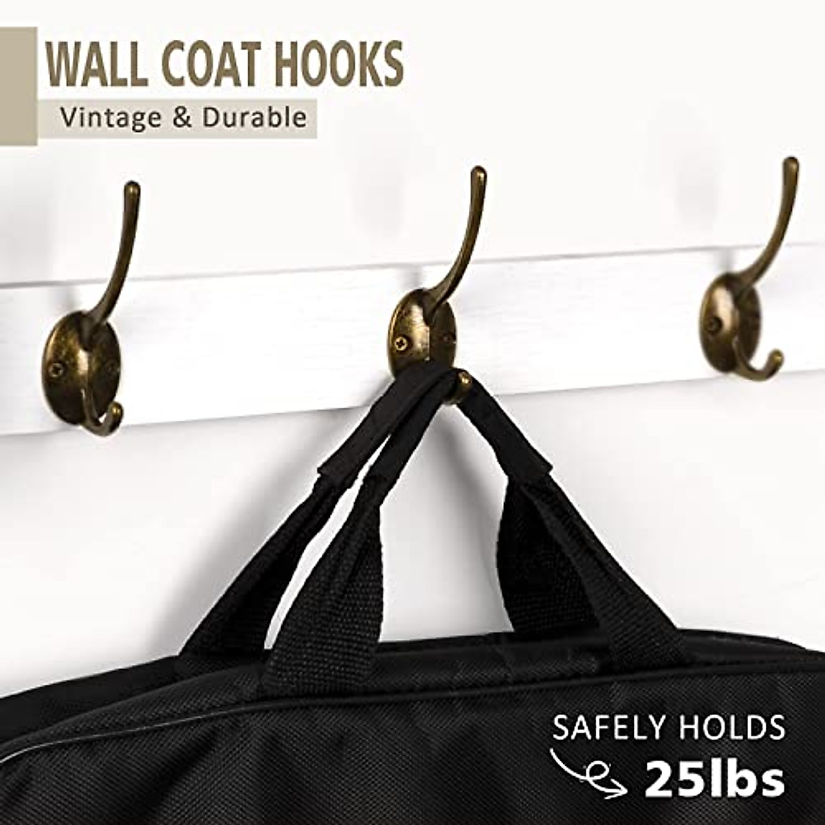 Emfogo Coat Hooks Wall Mounted, 23'' Rustic Wood Coat Rack Wall Mount Shelf with Hooks, Farmhouse Wall Coat Rack with Shelf & Vintage Coat Hook for Entryway, Mudroom, Bedroom, Kitchen, Bathroom