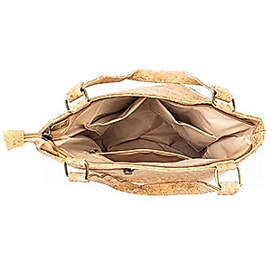 Handmade Cork Tote Shoulder Bag Purse Eco Friendly Gift Sustainable Vegan bag Lightweight (Viana 4)