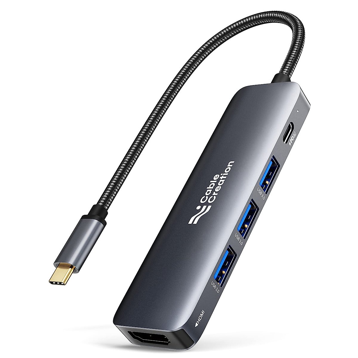 CableCreation USB C to USB A Cable Bundle with 5-in-1 USB C Hub with HDMI, USB 3.0, Power delivery