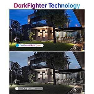 DS-2CD2386G2-ISU/SL 2.8mm HIK 4K 8MP AcuSense PoE IP Camera Outdoor Indoor with Strobe Light and Audible Warning, DarkFighter, Human/Vehicle Detection, H.265+, Work with HIK NVR/Hik-Connect(Black)