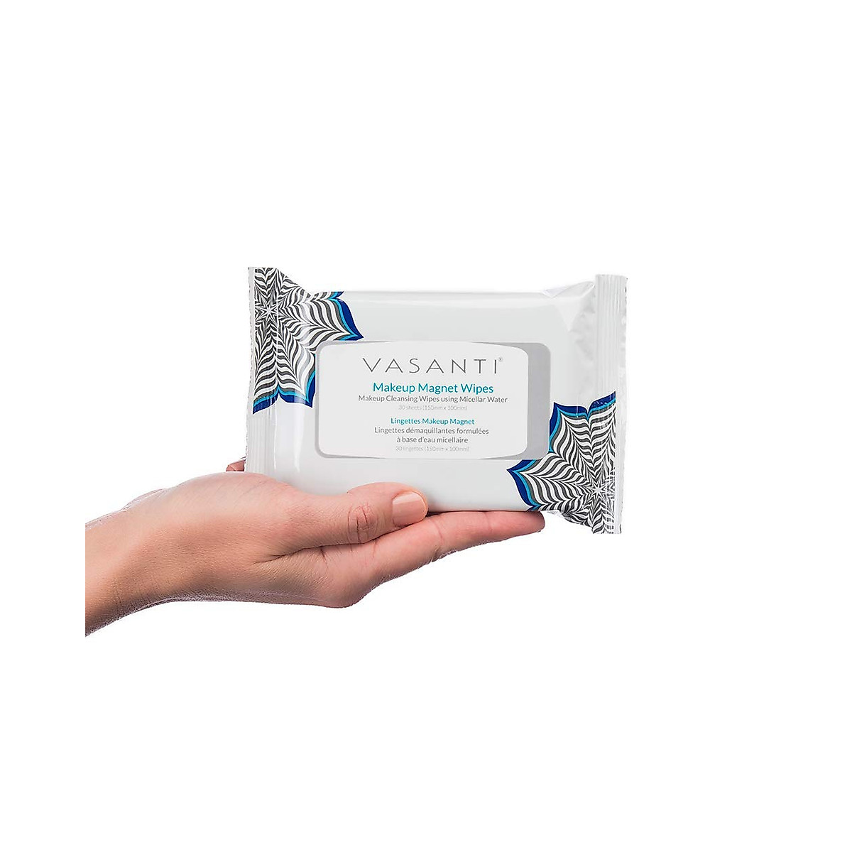 VASANTI Makeup Magnet Wipes - Gentle Facial Makeup Remover Cleansing Wipes with Micellar Water Paraben and Cruelty Free Vegan Friendly