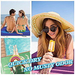 Oversized Cotton Turkish Sandproof Beach Towel Blanket Adult-74"x38" Extra Large Big Sand Free Quick Dry Bag Compact Lightweight Travel Swim Towels, Essentials Cruise Accessories Vacation Stuff Turtle