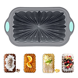 Chicrinum Silicone Bread Loaf Pan, Non-Stick Food Grade Silicone Baking Mold, Meatloaf Pan with Metal Reinforced Frame More Strength