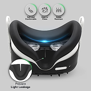 VRplix Latest Cover for Meta Quest 2 Accessories, Silicone Cover Set Compatible with Oculus Quest 2 Accessories Enhanced Oculus Quest 2 Skin, Unique Design Protective Cover