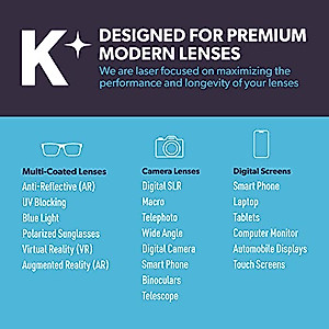 Koala Eyeglass Lens Cleaner Spray Kit | USA Made | 2 Ounces Glasses Cleaner + 1 Koala Microfiber Cleaning Cloth | Lens, Screen, & Camera Cleaning Kit | Streak & Alcohol Free | Safe for All Lenses