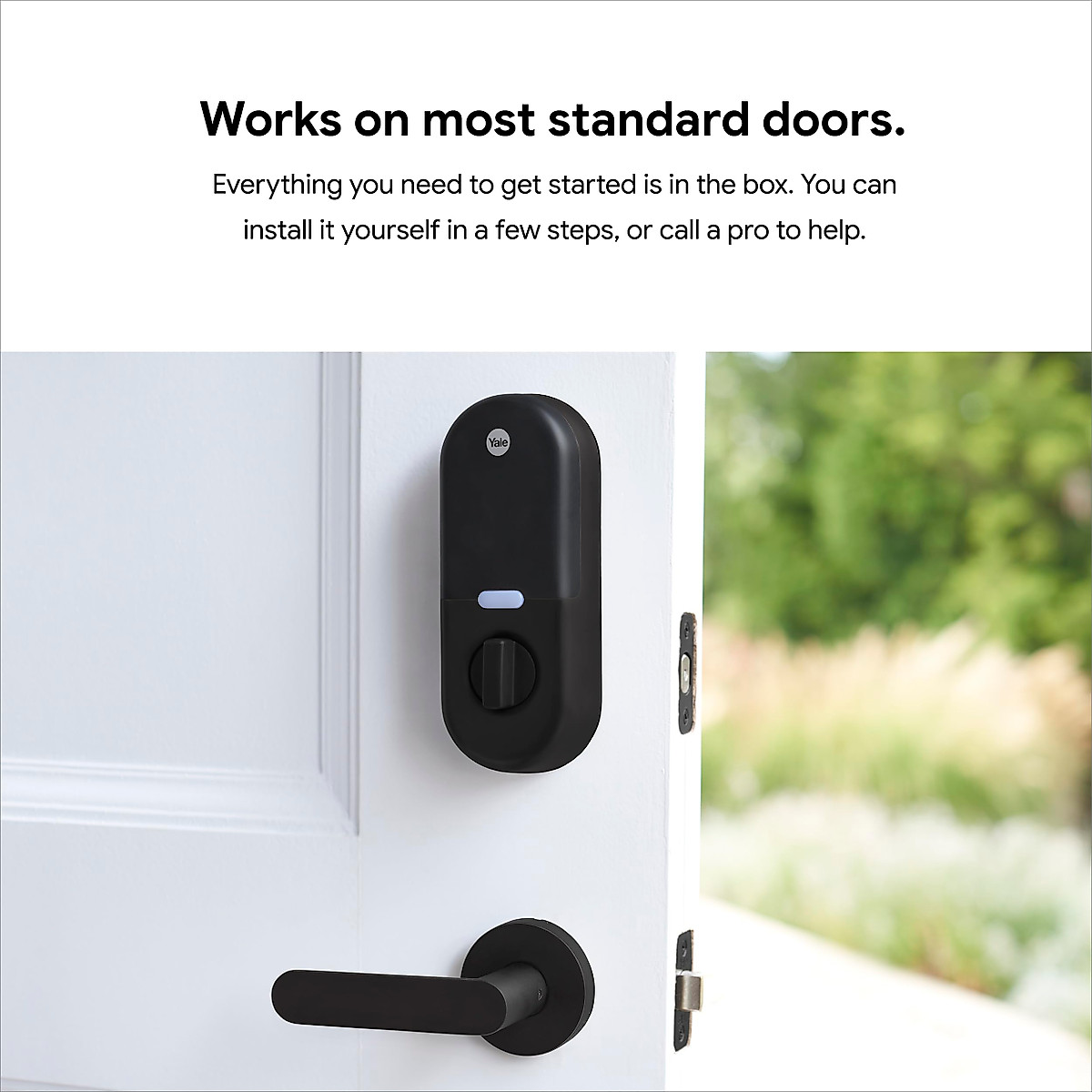 Google Nest x Yale Lock - Tamper Proof Smart Lock for Keyless Entry - Keypad Deadbolt Lock for Front Door - Works with Nest Secure Alarm System - Black Suede