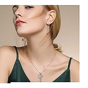 DAOCHONG S925 Sterling Silver Word Calligraphy Jewelry Faith Inspirational Message Charm Love Heart Pendant Necklace For Women Men,18 inches