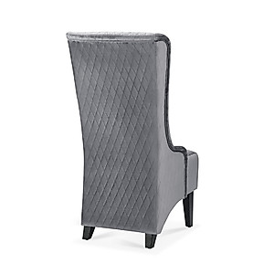 Accent Chair Gray, Fabric Chair Armless Comfy Modern Home Furniture for Living Room 23.03" L X 30.31" W 46.46" H
