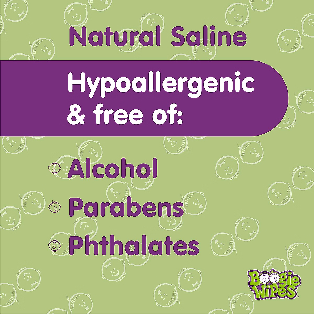 Saline Nose Wipes by Boogie, for Baby & Kids, Face, Hand & Body, FSA/HSA Eligible, Made with Vitamin E, Aloe, and Natural Saline, Grape Scent, 30 Count (Pack of 12)