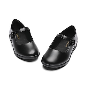 DREAM PAIRS Girls Mary Jane Flats School Uniform Dress Shoes,Size 2 Little Kid,Black,KFL217