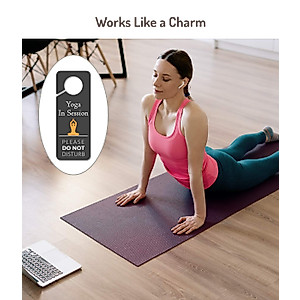 Do Not Disturb Door Hanger Sign, 2 Pack, Please Do Not Disturb Sign, Yoga In Session