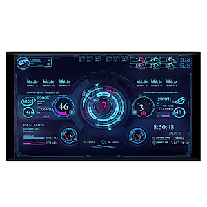 Vastarry 7 inch Monitor, Suitable for AIDA64 Hardware Monitor Panel Monitor, Dynamic Computer case Light Board, Computer Hardware Health Monitor Panel, DIY Music Spectrum.