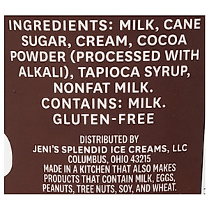 Jeni's Splendid Ice Creams, Darkest Chocolate Ice Cream, 16 oz (Frozen)