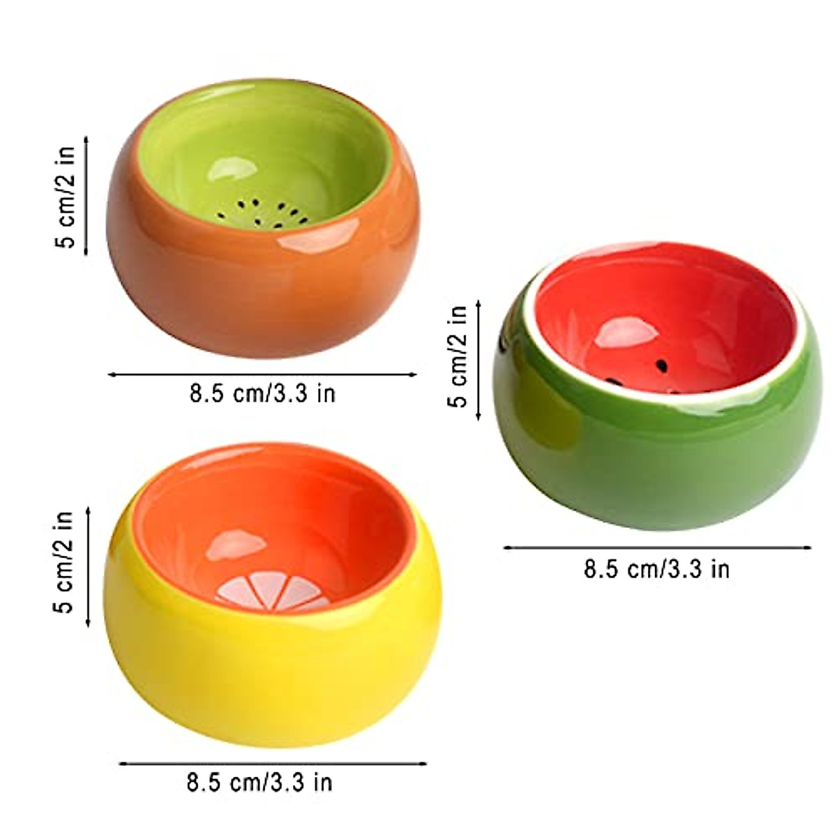 Hamster Bowls 3 Pack Dwarf Hamster Food Bowl Prevent Chewing Hamster Feeding Bowl Guinea Pig Hamster Water Rat Bowl Small Animal Food Dish for Syrian Rabbit Gerbil Chichilla Hedgehog Sugar Glider