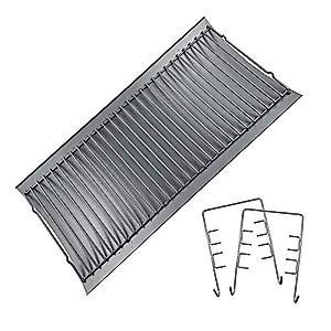MixRBBQ 27 inch Ash pan for Chargriller 1224 1324 2121 2222 2727 2828 2929 Charcoal Grill, Fire Grate Replacement Part with 2pcs Fire Grate Hanger, 27" Drip Pan