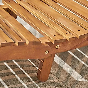 Christopher Knight Home Lahaina Wood Outdoor Chaise Lounge Set, 2-Pcs Set, Natural Yellow