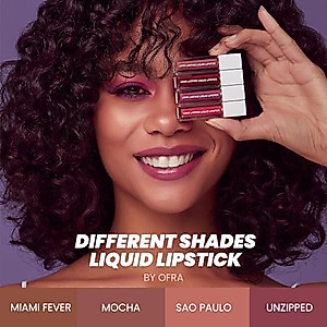 Ofra Cosmetics Mocha - Long Lasting Liquid Lipstick Lightweight Velvet Matte Lip Makeup with Vitamin A & Antioxidants - Lasts Up To 5 Hours - Vegan Formula - 8g Tube