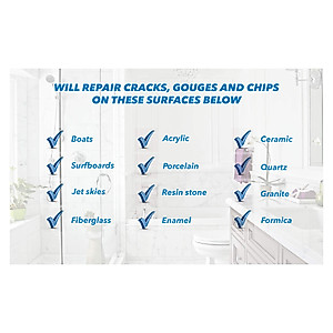 Gelcoat Products 58-204 Tub and Shower Repair Kit Sealers, White