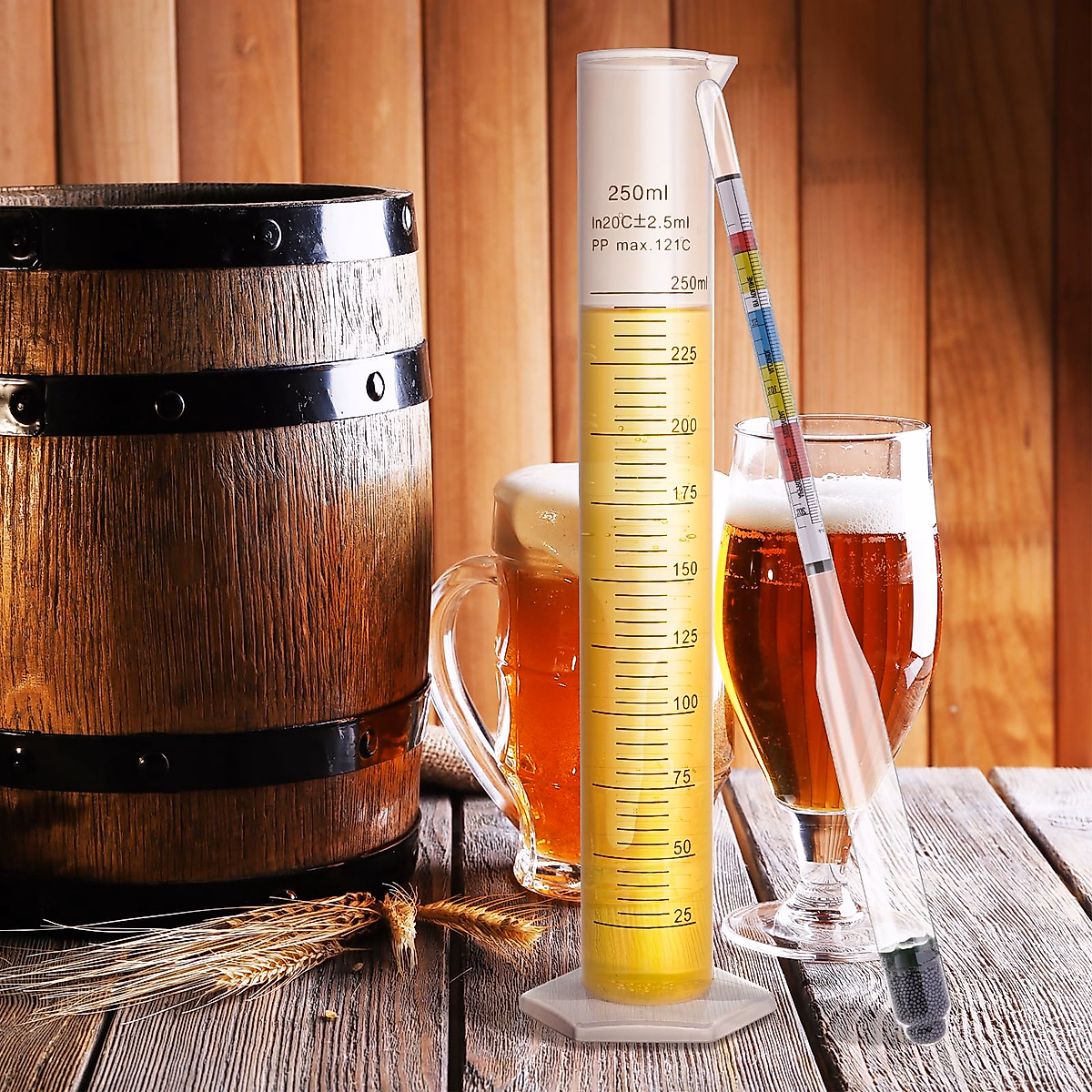 AOZ LIbei Hydrometer Mead Wine Beer Brewing Ale Making Kombucha Kit,Alcohol Tester Accessories Moonshine Still Kit Complete for Home Test Equipment-Specific Gravity Abv Tester