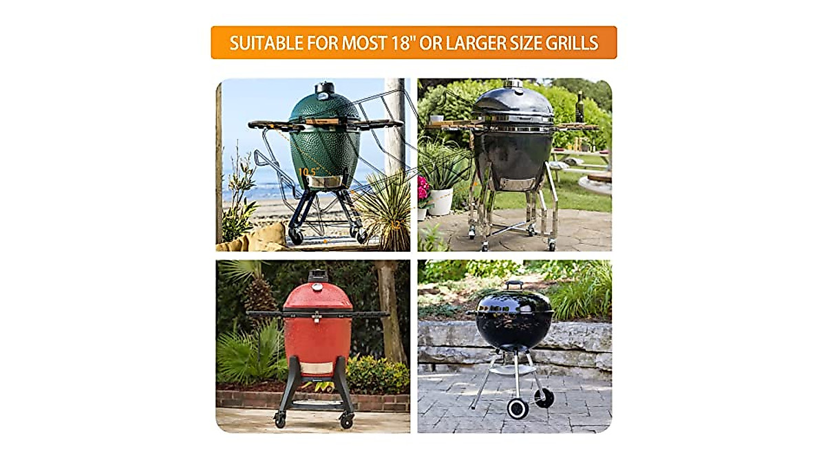 Burly Grill Stainless Turkey & Rib Rack for Big Green Egg