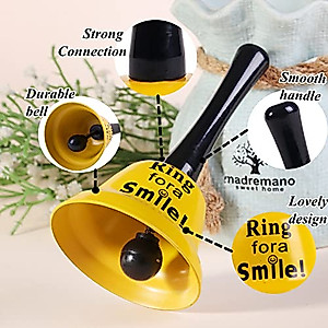Party Decor&crafts 3PCS Office Desk Call Bells Cute Smiley Service Bell Party Game Ring Bell for Hotel, Classroom, School, Kitchen, Restaurants (2 Short+Tall Bell, 3)