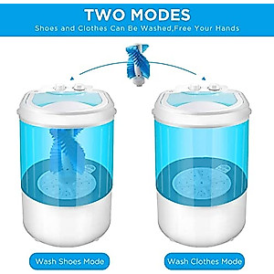HAIFT Portable Mini Washing Machine Wash Shoes Wash Clothes and Spin-dry, Semi-Automatic, 10 lbs Capacity,Mini Washer for Apartments Camping Dorms Business Trip College Rooms (Color : Blue)