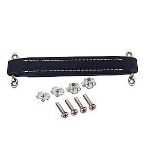 Vintage Style Guitar AMP Amplifier Leather Handle Amp Handle Strap for Guitar Speaker Amplifier (Black)