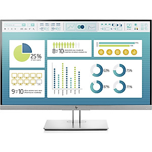 HP EliteDisplay E273 27 inch 4-Way adjustabile Monitor (1FH50A8) - (1920 x 1080) Full HD - (1x DisplayPort 1.2, 1x HDMI, 1x VGA, 3X USB 3.0) - Pack of 2