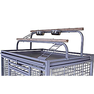 King's Cages 8004030 40X30X72 Play Pen Bird Cage Parrot Cockatoo Macaw Amazon Grey Silver Color