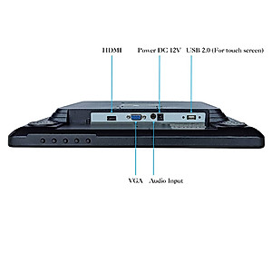 iChawk 17'' inch Display 1280x1024 4:3 VGA HDMI-in USB Plastic Case Built-in Speaker VESA 75x75 Desktop Four-Wire Resistive Touch Screen Monitor for POS Cash Register Ordering Meal Machine W170PT-58R