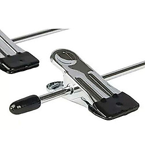 Richards Homewares Black 8 Clips Slack Rack 4 Tier Trouser/Skirt Chrome & Black Vinyl Hanger (3-Pack), (SYNCHKG124206)