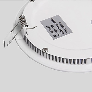 AIKUZ Ultra-Slim Round LED Ceiling Spotlight 3W/6W/9W/15W 3 4 6-inch Flat Panel Light Embedded Integrated LED Panel Light Panel Light for Kitchen Staircase Etc Indoor Lighting Ultra Slim (Color : Col