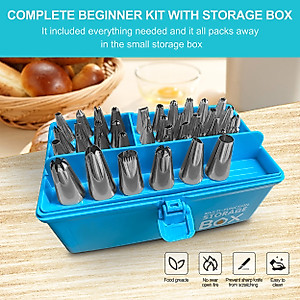 Cake Decorating Tools Piping Bags & Tips Set 115 Pcs, Cake Decorating Kit with 42 Piping Tips,Cake Decorating Supplies with Frosting Tips&Bags Cupcake Cookie Decorating Supplies Gifts for Kids