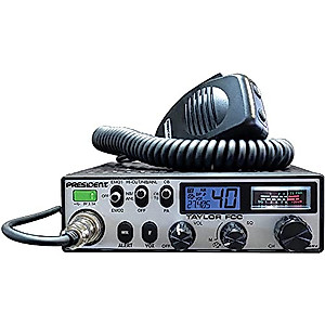 President Taylor FCC, 12/24V CB Radio, 40 Channels AM, Up/down Channel Selector, Volume Adjustment and ON/OFF, Multi-Functions LCD Display, S/RF Vu-Meter, Beep Function, EMG Programmable, Talkback