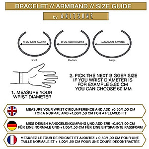 Akitsune Orbis Bangle | Damascus Antique Arm Jewelry Women Mens Stainless Steel Bracelet Rustic - Brass 65mm