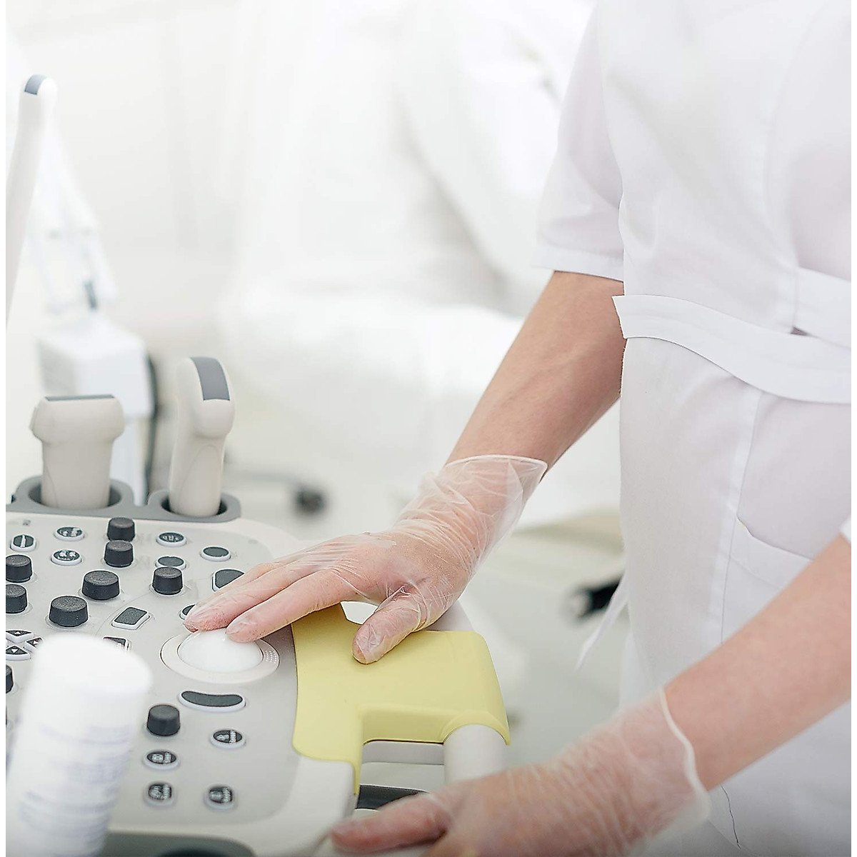 Chef's Star Disposable Powder Free Latex Gloves, Small, White