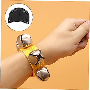 MILISTEN Foot Tambourine with Steel Jingles Cajon Box Drum Companion Accessory Foot Shaker Teaching Toys for Hand Percussion Instruments Black