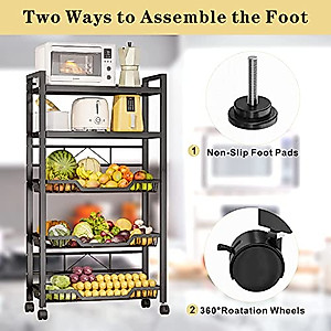 COVAODQ 5-Shelf Storage Shelf Wire Shelving Unit Metal Shelves Unit Storage