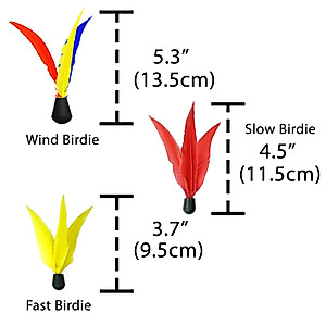 Jazzminton 10 Replacement Birdies or Shuttlecocks for Indoor and Outdoor Game - Played at Parks, Beach, Lawn, Yard, or Tailgating