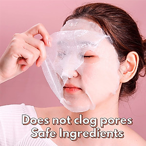 Snail Honey Jelly Face Sheet Mask 10,000 ppm Snail Mucin w/Honey 10 Hydrogel-Coated Tencel Sheets Dehydrated Dry Sensitive Skin Intense Hydration Nourishing Korean Skin Care Women Men, JIN JUNG SUNG