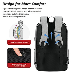 MAXTOP Travel Laptop Backpack with USB Charging Port Anti-Theft[Water Resistant] College School Bookbag Fits 17 Inch Laptop
