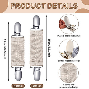 8 Pcs Fit Dress Cinch Clips Set Fit Dress Clips Elastic Hat Clip for Travel Sweater Clips Cardigan Clip Waist Cincher Clip Shawl Clips Dress Tightener Clip Collar Clips for Men and Women