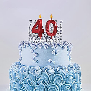 Red 13th & 31st Birthday Candles for Cakes, Number 13 31 Glitter Candle Cake Topper for Party Anniversary Wedding Celebration Decoration