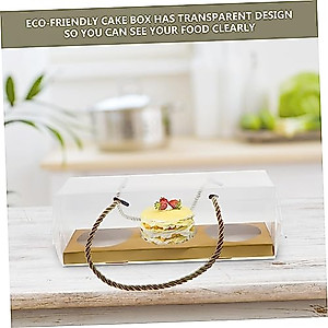 ULTECHNOVO 10pcs Boxes Packing Box Plastic Food Containers Mini Hinges Mini Cookies Paper Cupcake Holder Container Ritz Crackers with Cheese Macarons Cookies Nylon Golden Takeaway Boxes Candy