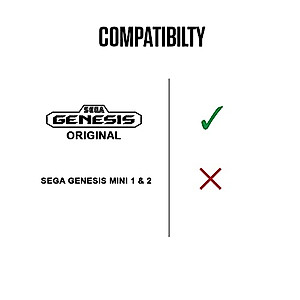 Retro-Bit Official Sega Genesis Controller 6-Button Arcade Pad for Sega Genesis - Original Port (Black)