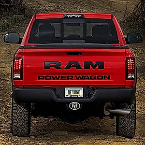 iPick Image Made for RAM 2019 up 3D Logo on Black Oval Billet Aluminum 2 inch Tow Hitch Cover