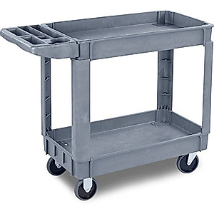 Carlisle FoodService Products UC401823 Bin Top Utility / Service Cart, 500 Pound Capacity, 40" x 17" x 33 Inch (L x W x H), Gray